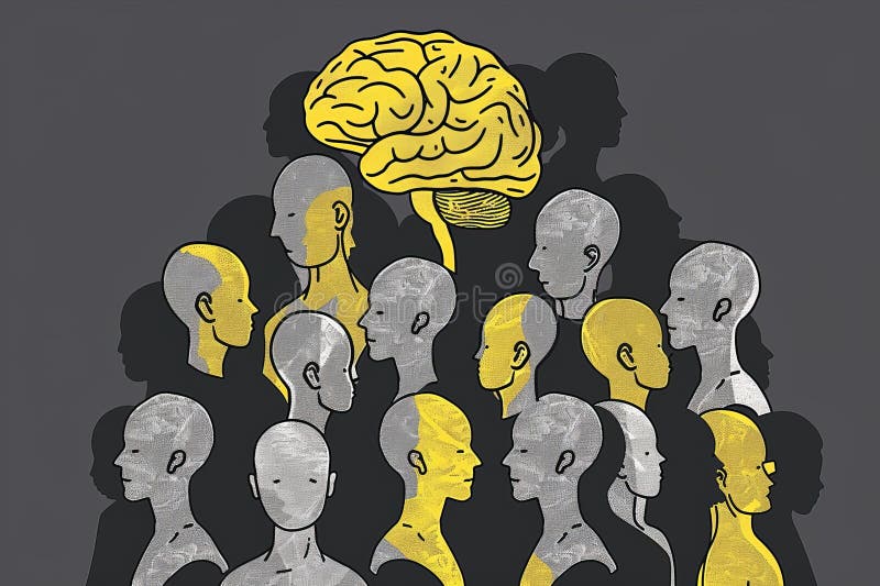 The Leadership Concept. Be Different. Think Differently. Stand Out from the Crowd Stock Image ...