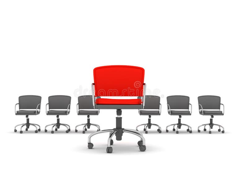Leadership Concept - Chairs Stock Illustration - Illustration of ...
