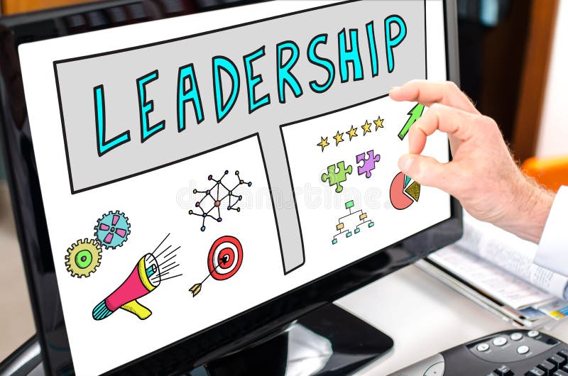 Leadership Concept on a Computer Monitor Stock Image - Image of monitor ...