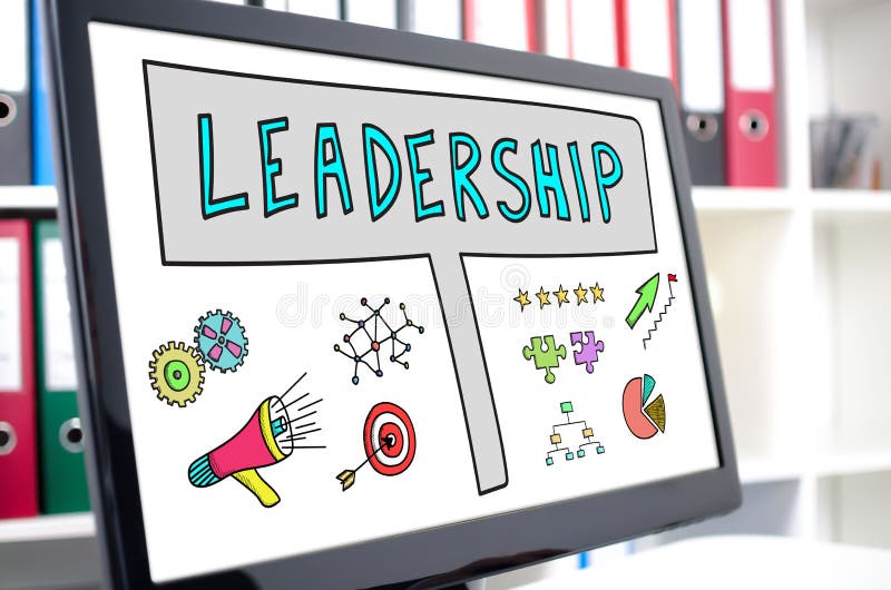 Leadership Concept on a Computer Screen Stock Image - Image of concept ...