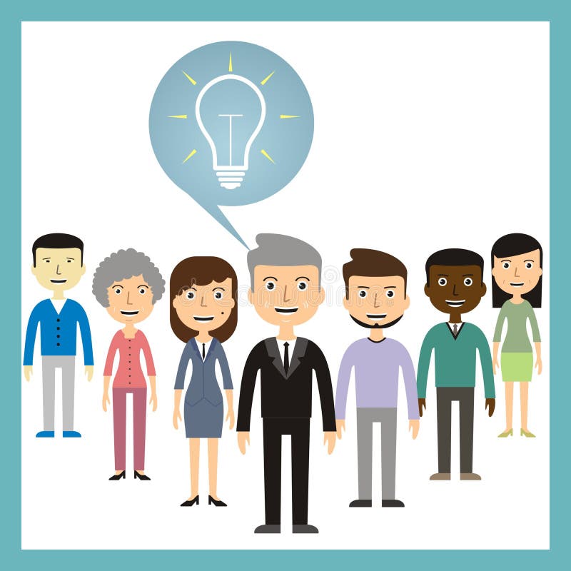 Different New Ideas - Row of Colored Lightbulbs Stock Illustration ...