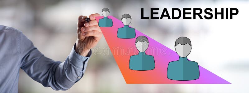 Leadership Concept Drawn by a Man Stock Image - Image of manager, draw ...