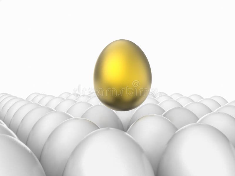Leadership Concept with Golden Egg Stock Illustration - Illustration of ...
