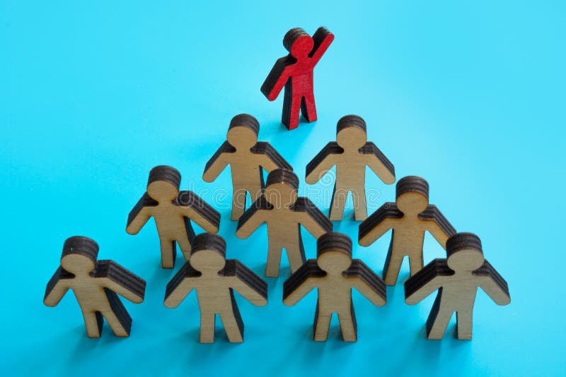 Leadership Concept. Leader and Figures of Employees. Stock Photo ...