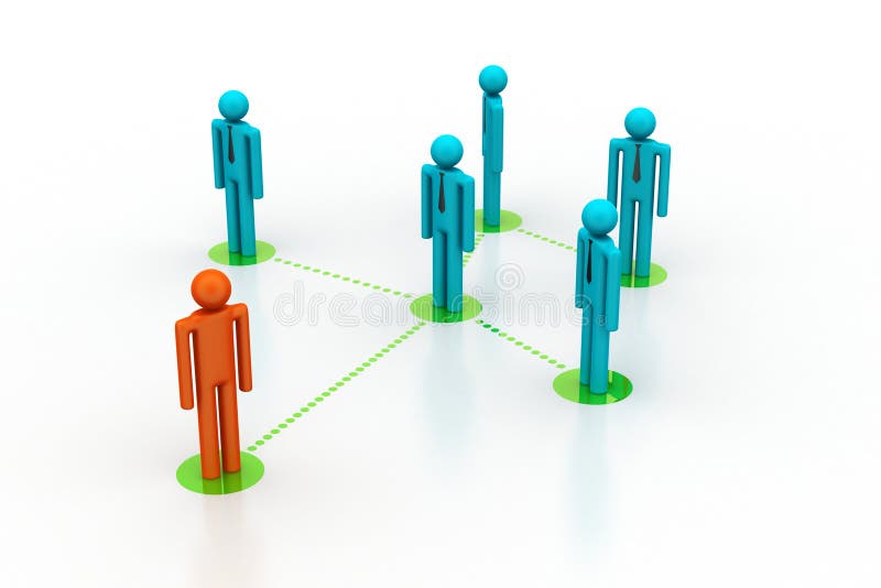 Leadership Concept, Leader and Team Stock Illustration - Illustration ...