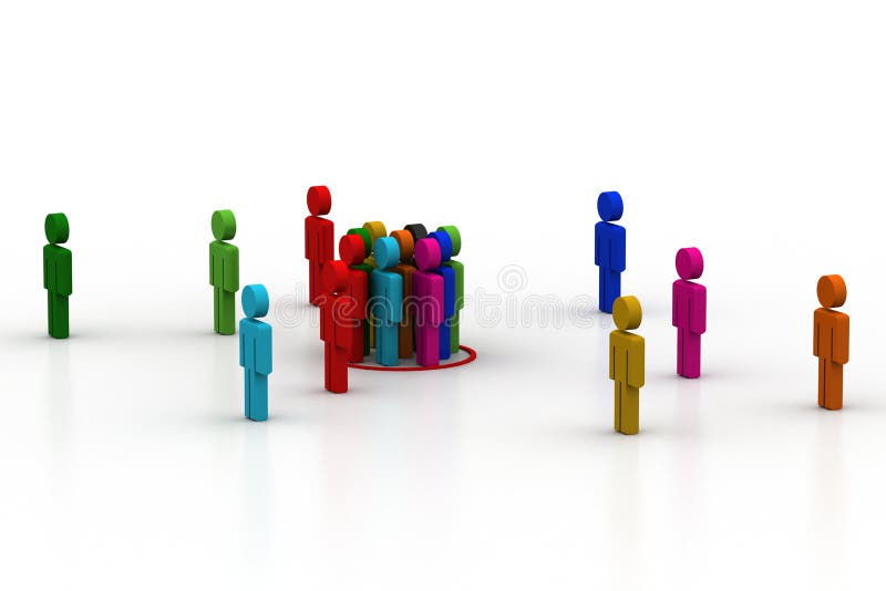 Leadership Concept, Leader and Team Stock Illustration - Illustration ...