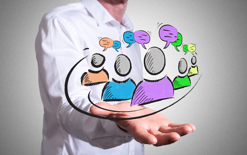 Leadership Concept Above a Human Hand Stock Illustration - Illustration ...