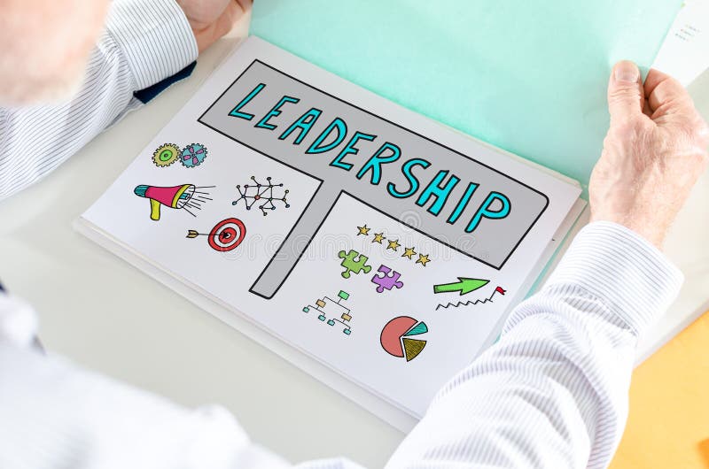 Leadership Concept on a Paper Stock Photo - Image of management ...