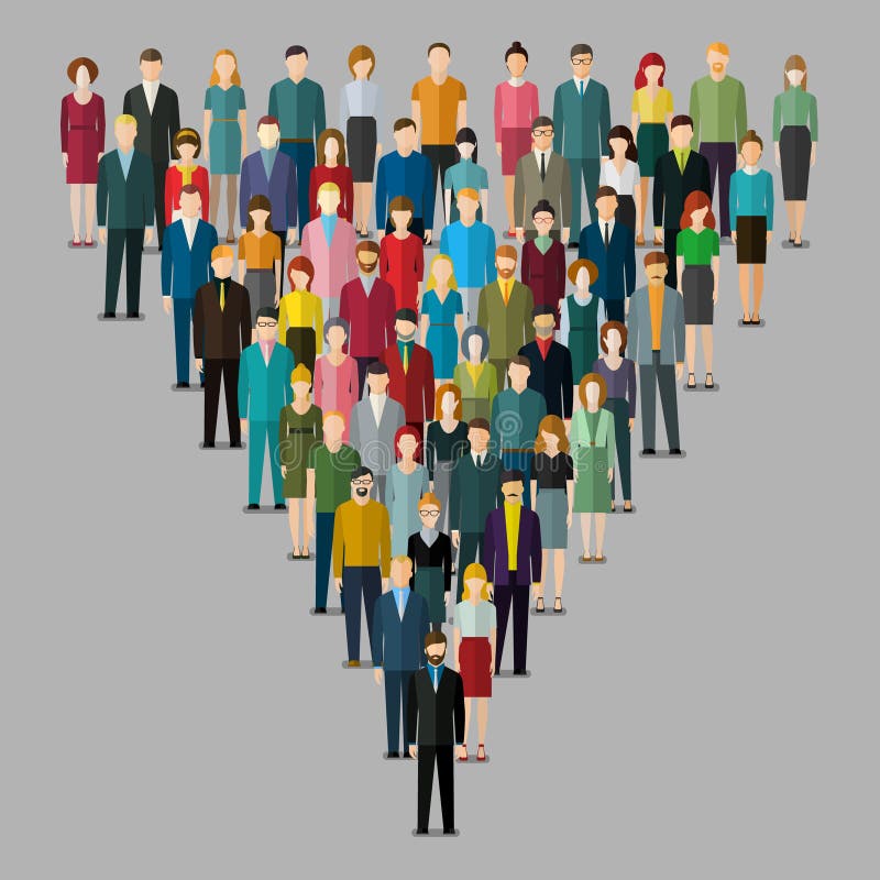 Leadership Concept. People Follow the Leader Stock Vector ...