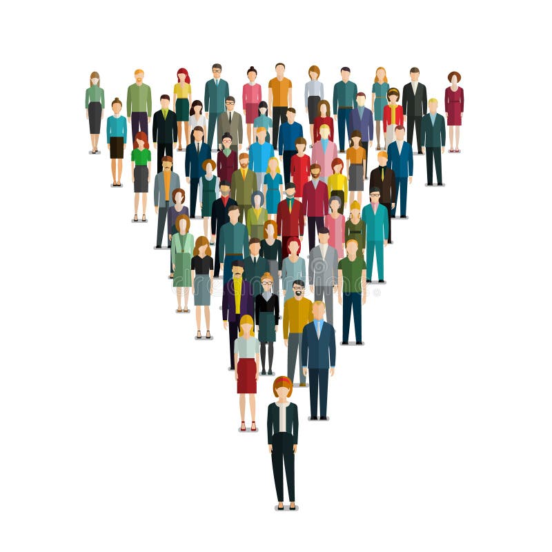 Leadership Concept. People Follow the Leader Stock Vector ...