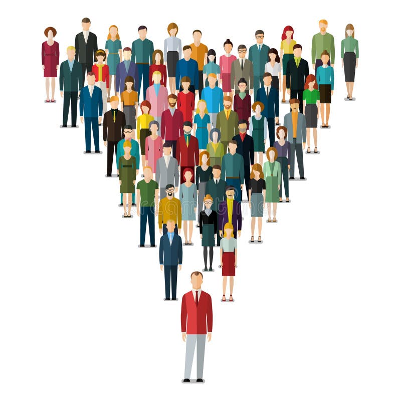 People Following A Leader