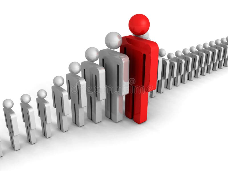 Red Human Figure Lying Out of Team Group Stock Illustration ...