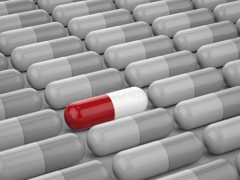 Leadership Concept with Red Capsule Stock Illustration - Illustration ...