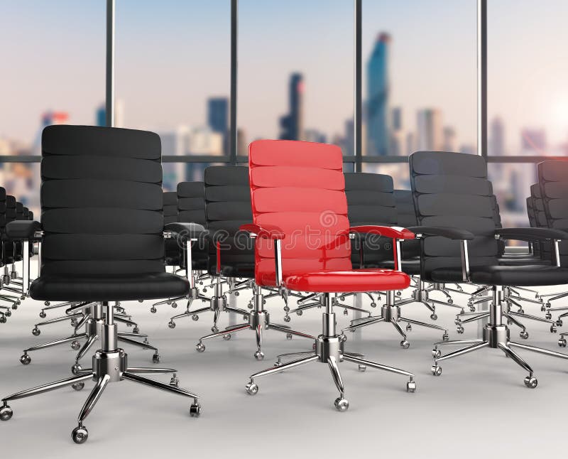 Leadership Concept with Red Office Chair Stock Illustration ...