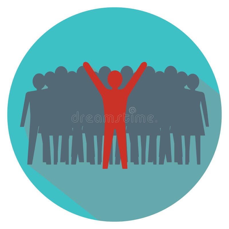 Leadership Concept. Stand Out From The Crowd. Stock Vector ...