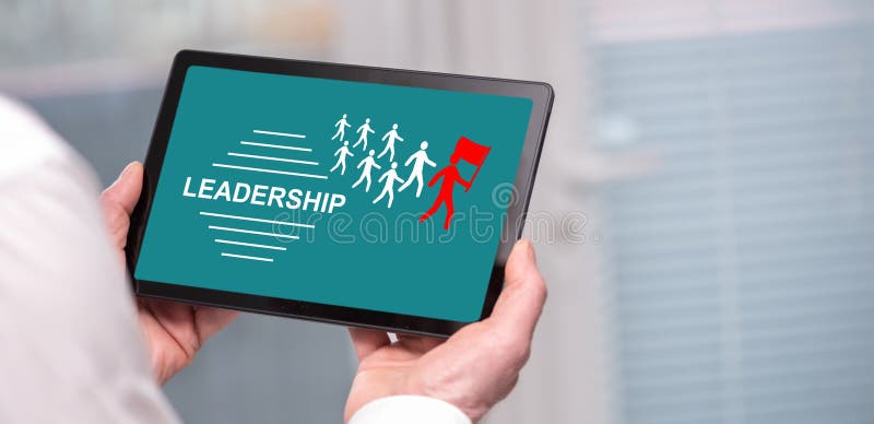 Leadership Concept on a Tablet Stock Photo - Image of influence ...
