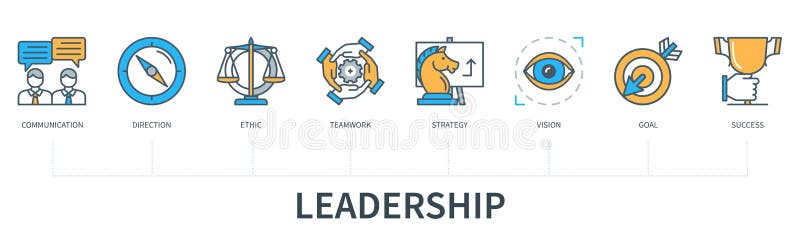Leadership Concept Vector Infographics Stock Vector - Illustration of ...