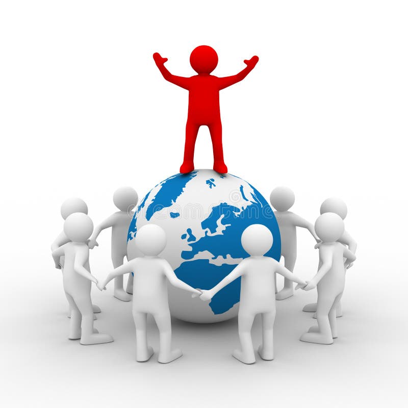 Leadership Concept on White Background Stock Illustration ...