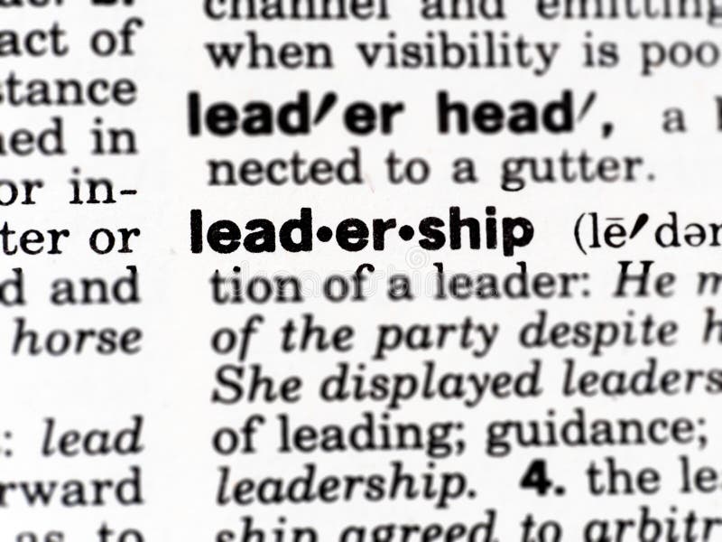 Closeup of the Word Leadership from the Dictionary Stock Photo - Image ...