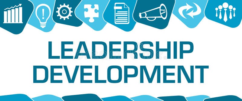 Leadership Development Blue Rounded Squared on Top Symbols Stock ...