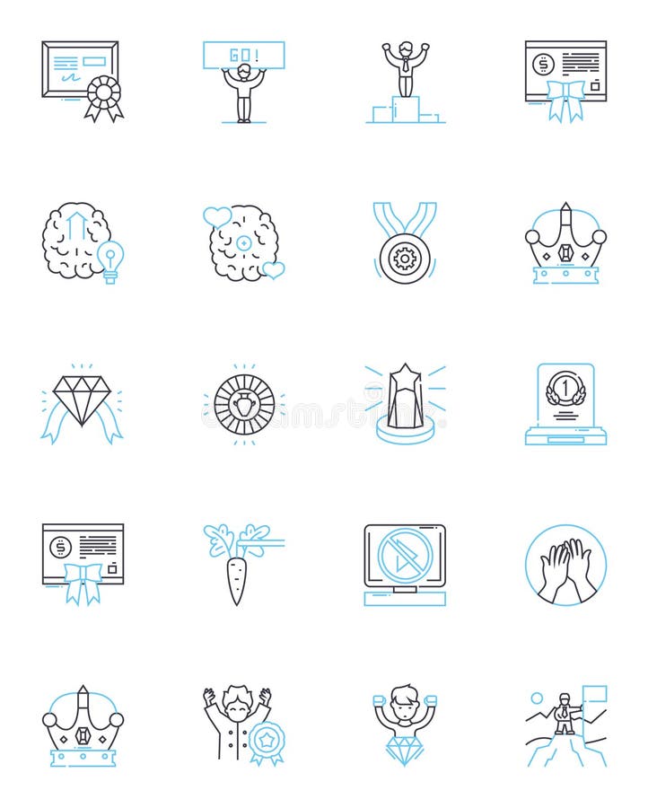 Leadership Development Linear Icons Set. Mentorship , Influence ...