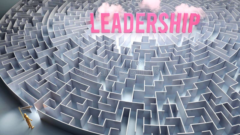 Leadership and a Difficult Path To it Stock Illustration - Illustration ...