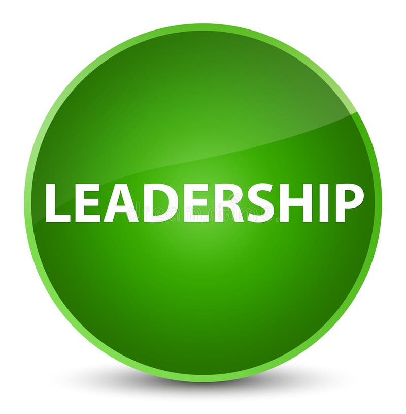 Leadership Elegant Green Round Button Stock Illustration - Illustration ...