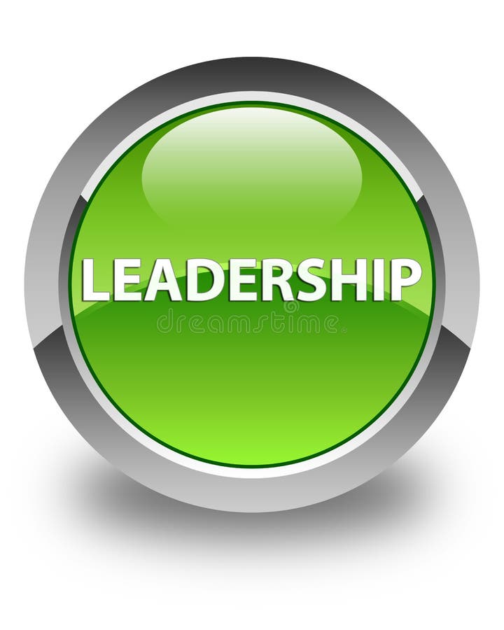 Leadership Glossy Green Round Button Stock Illustration - Illustration ...