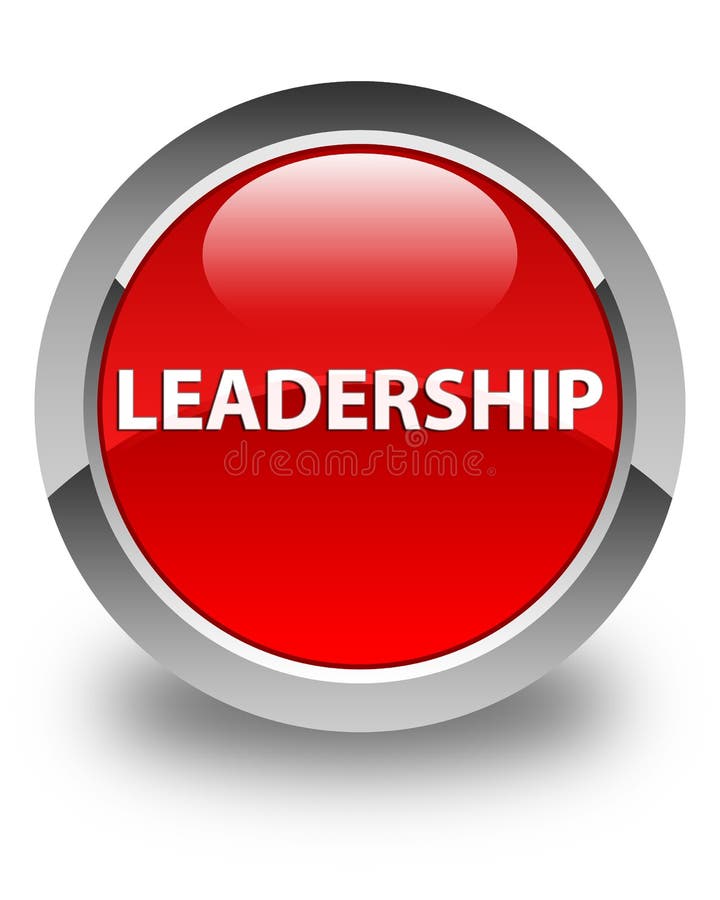 Leadership Glossy Red Round Button Stock Illustration - Illustration of ...