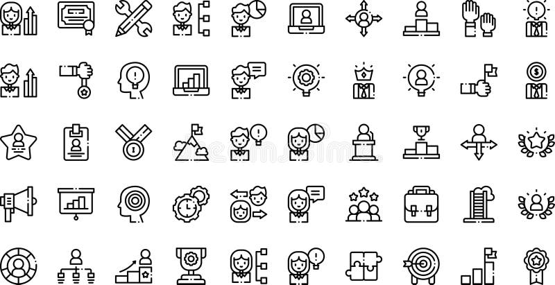 Leadership Icons High-Quality Vector Icons Collection with Editable ...