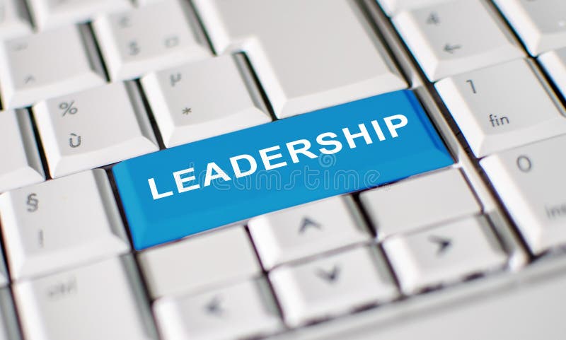 Leadership Key on Laptop Keyboard Stock Image - Image of leader ...