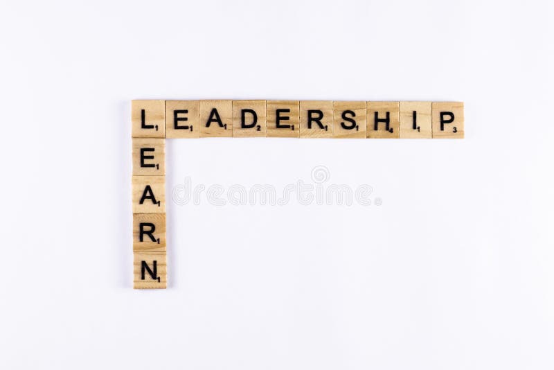 Leadership and Learn Words Written with a Common L Letter Using Wood ...