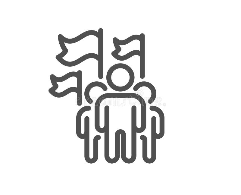 Leadership Line Icon. Success Flag Sign. Vector Stock Vector ...