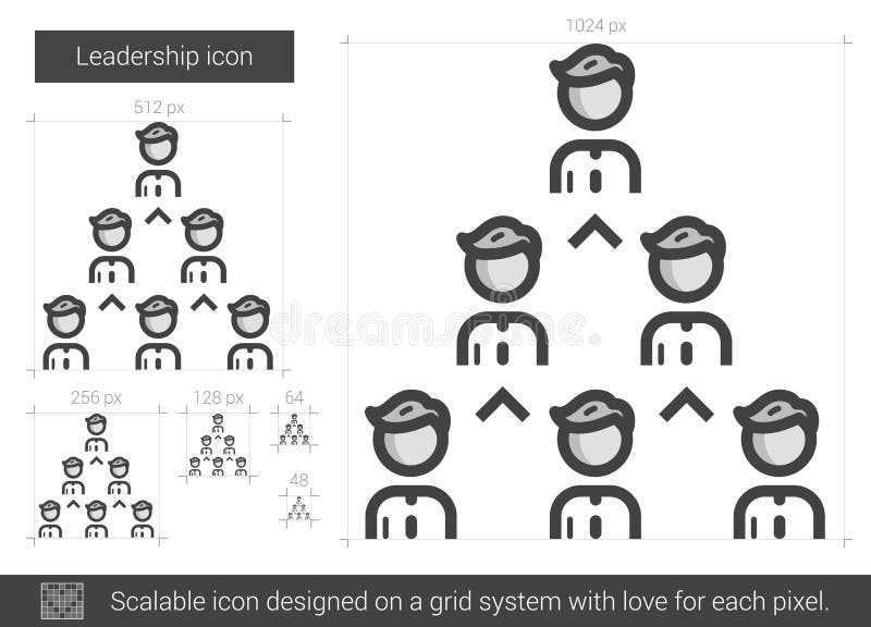 Leadership line icon. stock vector. Illustration of corporate - 83917644