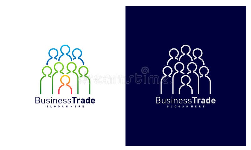 Leadership Logo Design Vector, Colorful People Logo Design Template ...