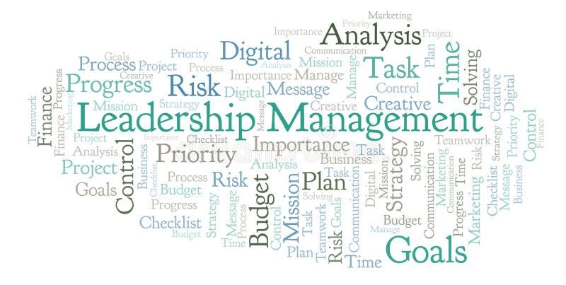 Leadership Management Word Cloud Stock Illustration - Illustration of ...