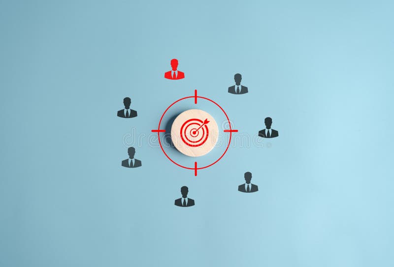 Leadership Pointing Dartboard with Arrow, Aiming Target of Business for ...