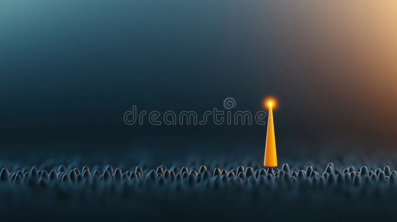 Leadership Portrayed As a Beacon of Light Guiding a Team, Inspiring ...