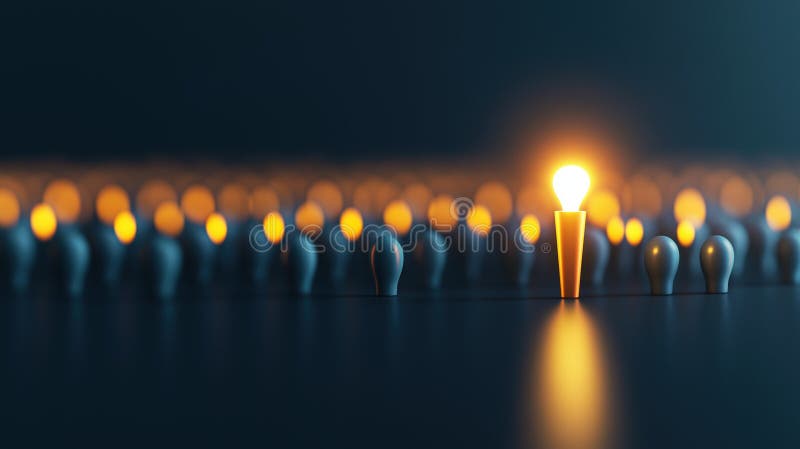 Leadership Portrayed As a Beacon of Light Guiding a Team, Inspiring ...