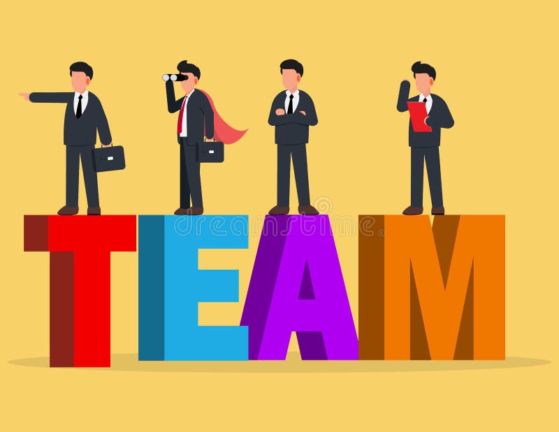 Group of Business People Standing Together To Plan. Stock Vector ...