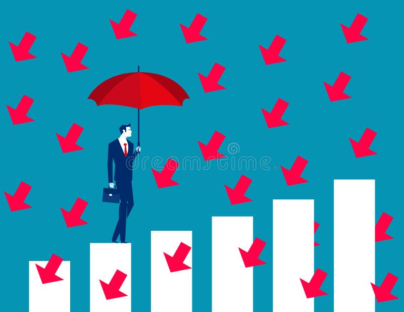 Leadership with Risk Management. Business Facety Vector Illustration ...