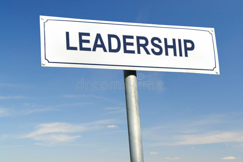 Leadership Sign stock image. Image of advance, pole, post - 5140067