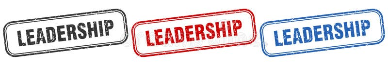 Leadership Square Isolated Sign Set. Leadership Stamp. Stock Vector ...