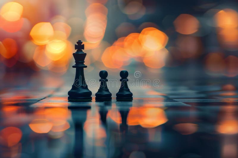 Leadership Strategy Success Chess Game Symbol Blurred Background Copy ...