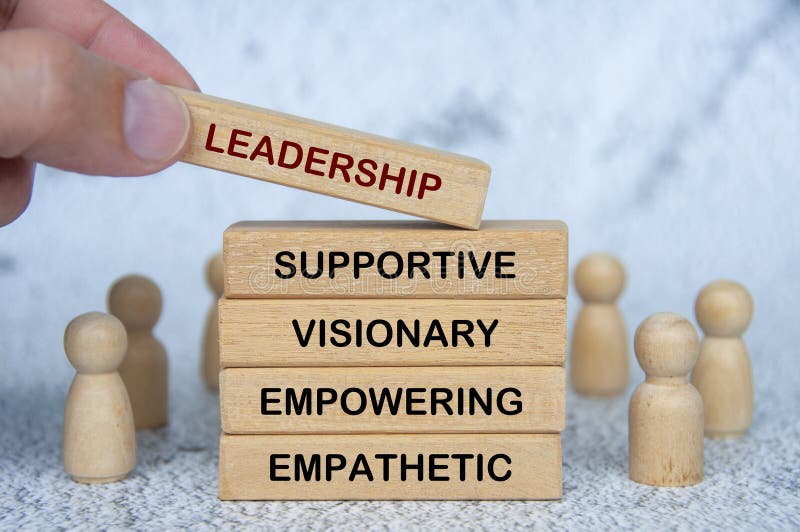 LEADERSHIP, SUPPORTIVE, VISIONARY, EMPOWERING and EMPATHETIC Text on ...
