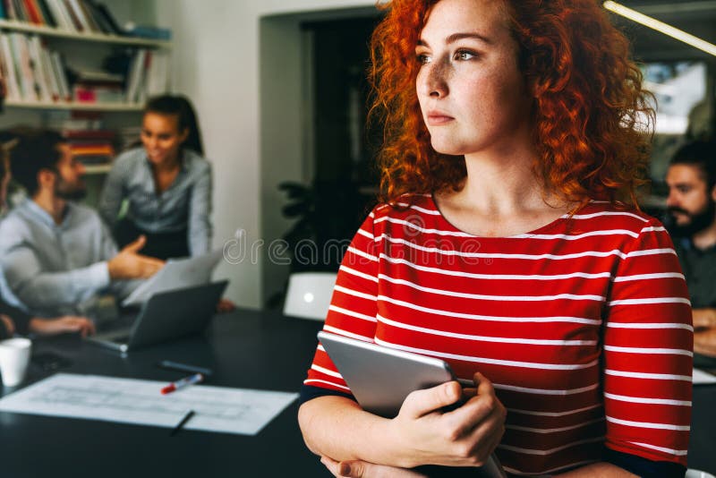 Leadership, Tablet and Hipster Startup Programmer CEO or Manager in the ...