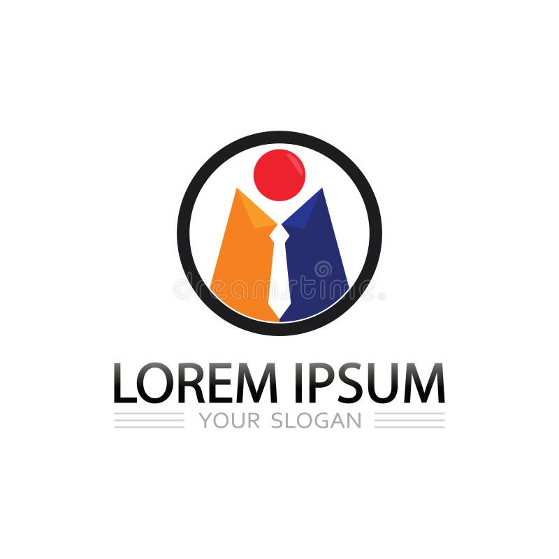 Leadership Team Group Logo with Human Silhouette Icon for Corporate ...