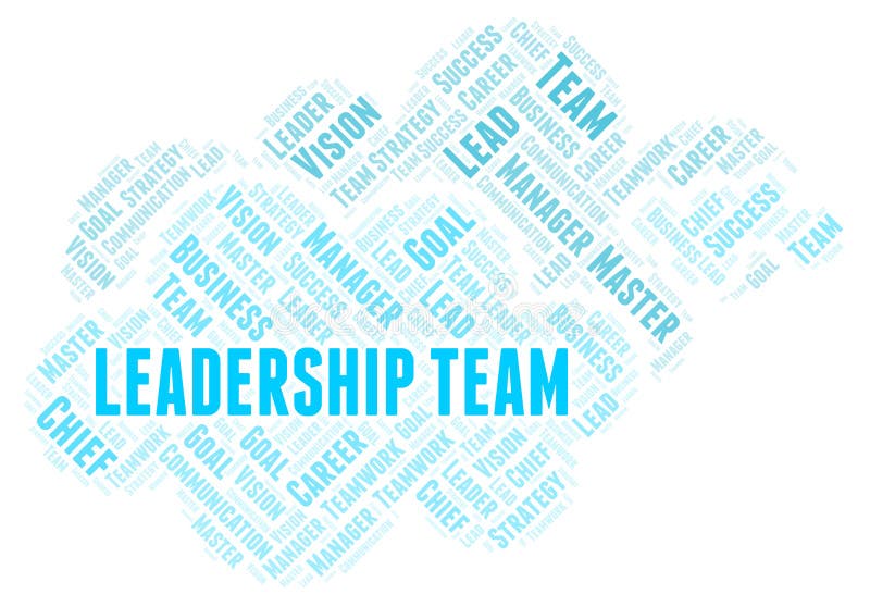 Leadership Team word cloud stock illustration. Illustration of vision ...