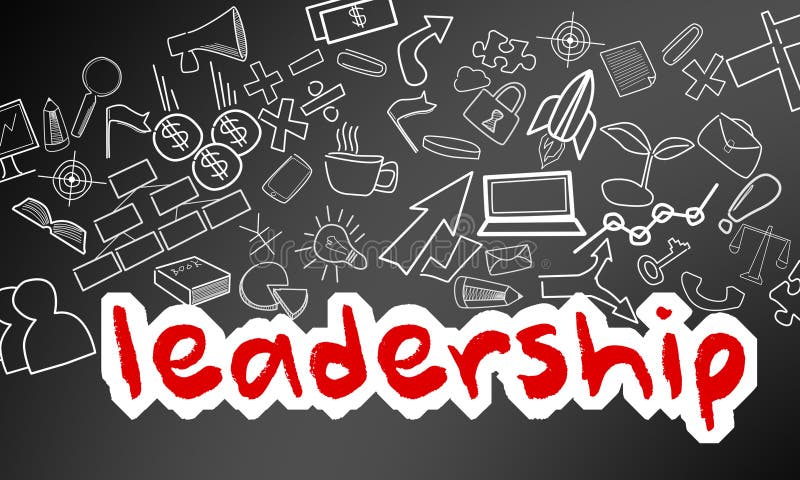 Leadership Text, with Creative Drawing Charts and Graphs Business ...