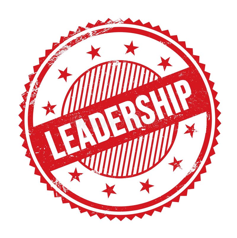 LEADERSHIP Text Written on Red Grungy Round Stamp Stock Illustration ...